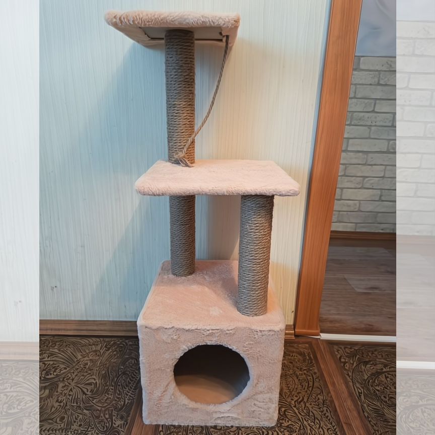 Когтеточка домик для кошки бу