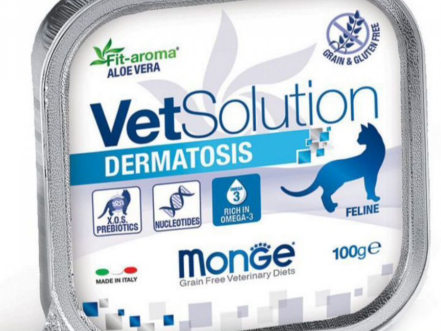 Корм для кошек Monge Dermatosis влажный, 12 шт