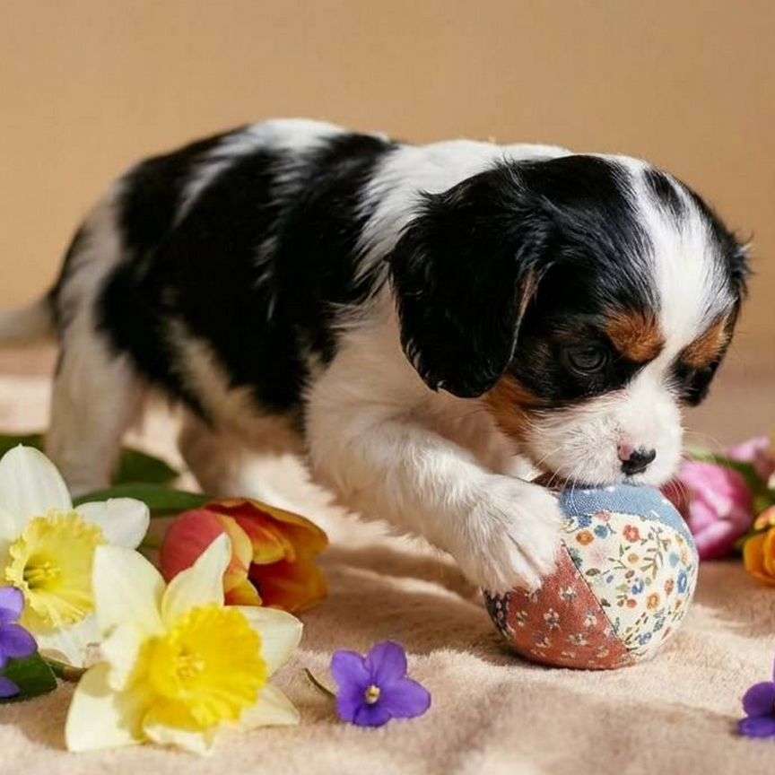 Кавалер кинг-чарльз-спаниель, щенок