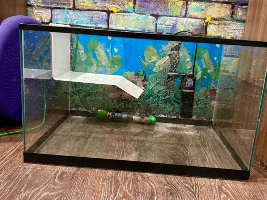 Аквариум и набор для красноухой черепахи 50 литров