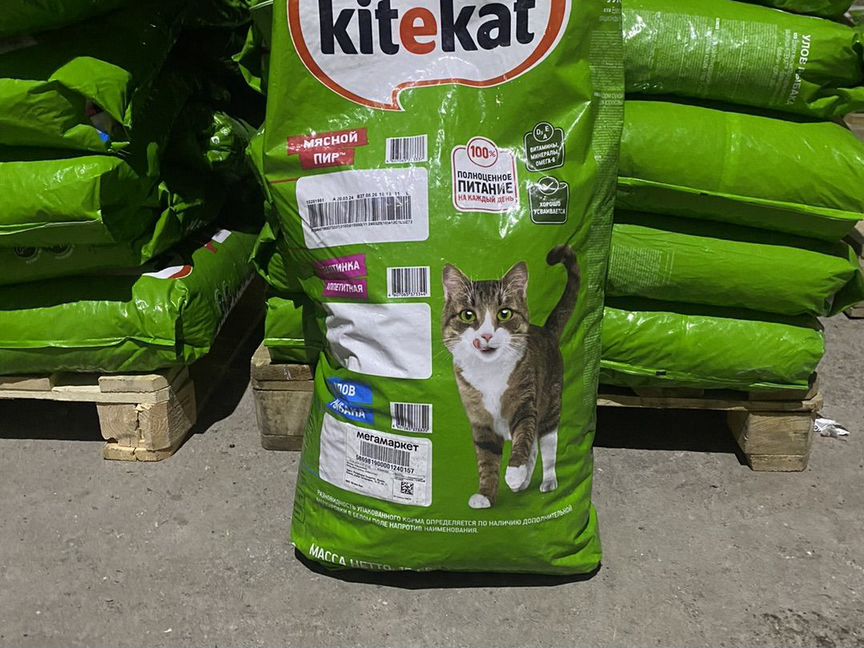Кошачий сухой корм kitekat
