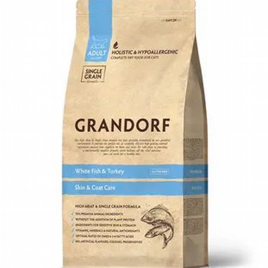 Сухой корм Grandorf Holistic Skin для кошек