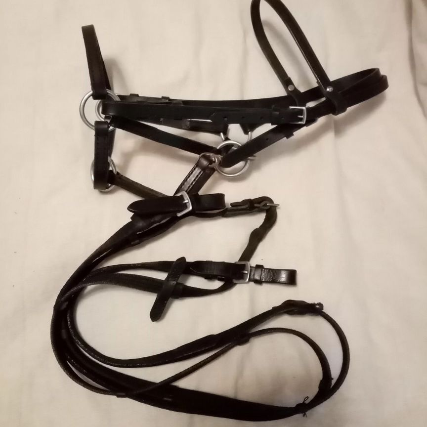 Недоуздок-уздечка-сайдпул на пони