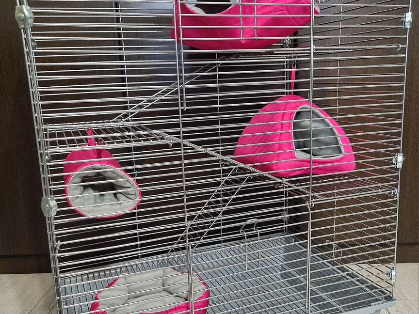 Клетка для грызунов большая с фальшдном