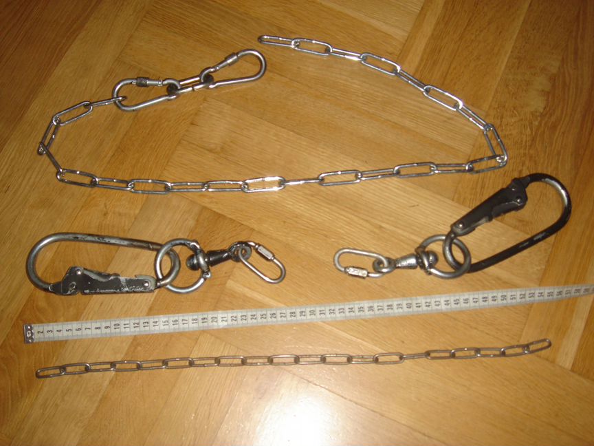 Карабины, цепь, вертлюги