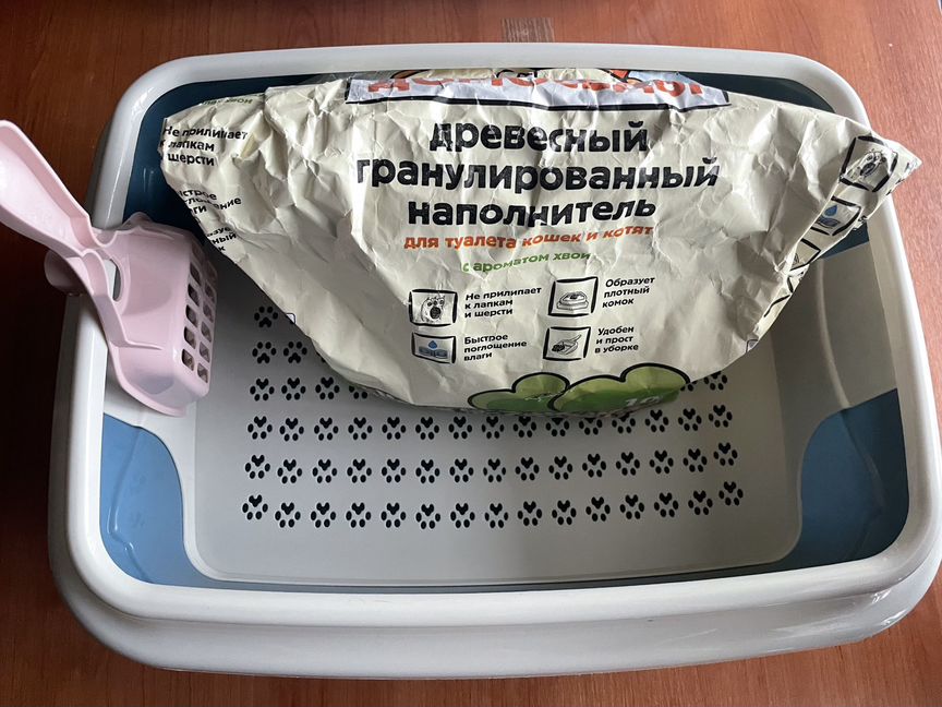 Лоток большой + лопатка и наполнитель