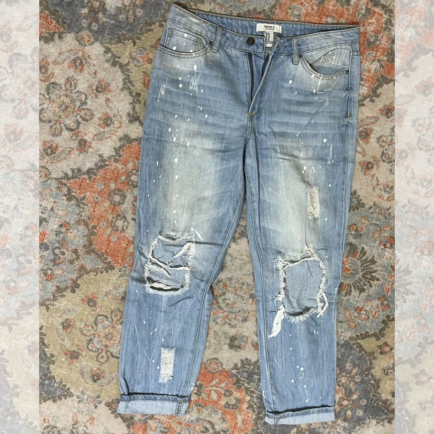 Джинсы женские широкие