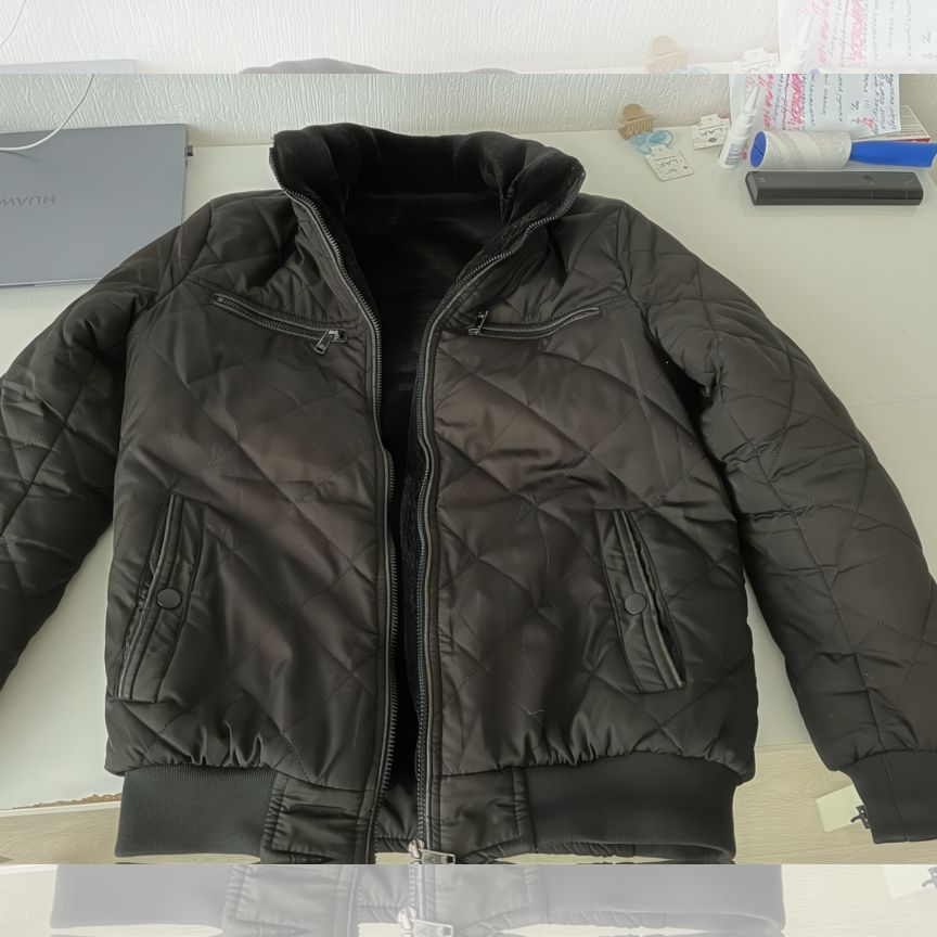 Бомбер мужской зимний с мехом