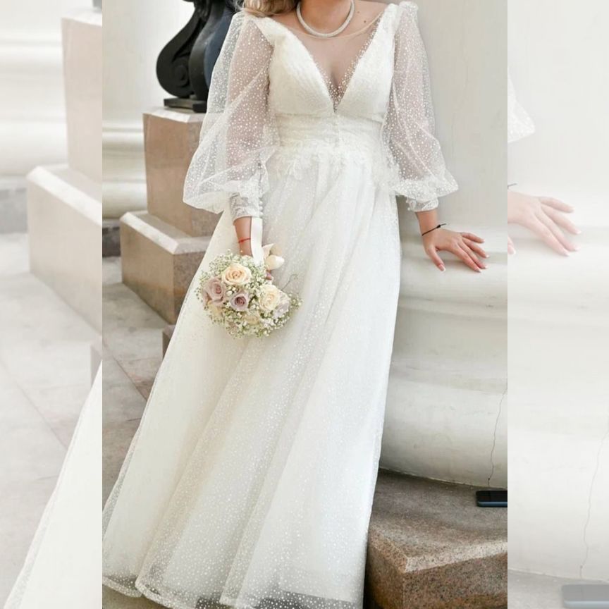 Свадебное платье 48 размер